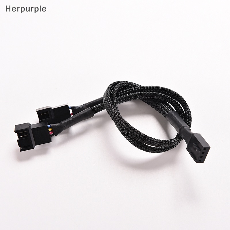 Herpurple 4Pin PWM To Dual PWM Computer Case Fan Power Sleeved Y ...