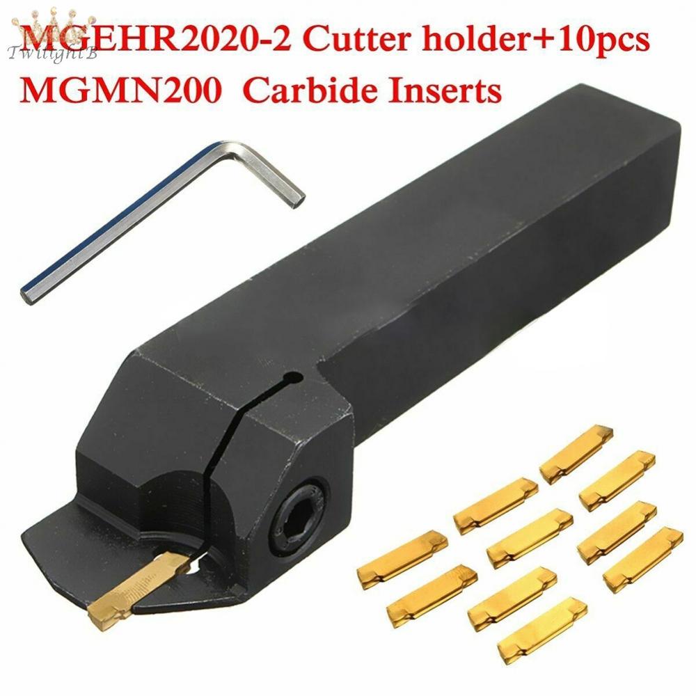 MGMN200 Inserts+MGEHR2020-2 20mm-Lathe Grooving Parting Off Tool Holder ...