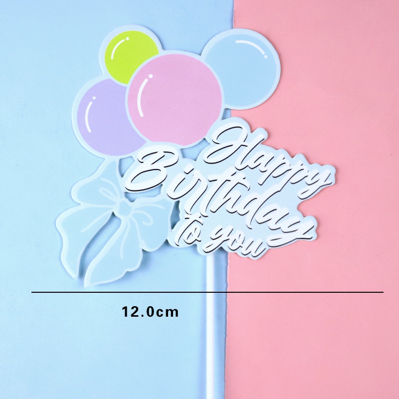 Pack of 10 Pcs Colorful Happy Birthday Cake Topper Paper Birthday Cake ...