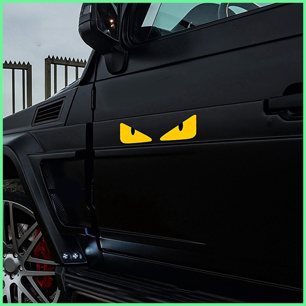 Motorcycle Evil Eyes Stickers Safety Adhesive Decals Devil Eyes Bike ...