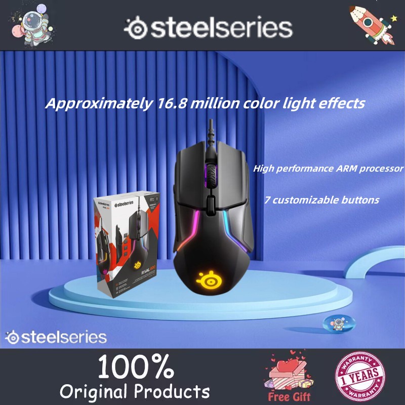 SteelSeries Rival 600 wired game mouse RGB light effect with added weight | Shopee Philippines