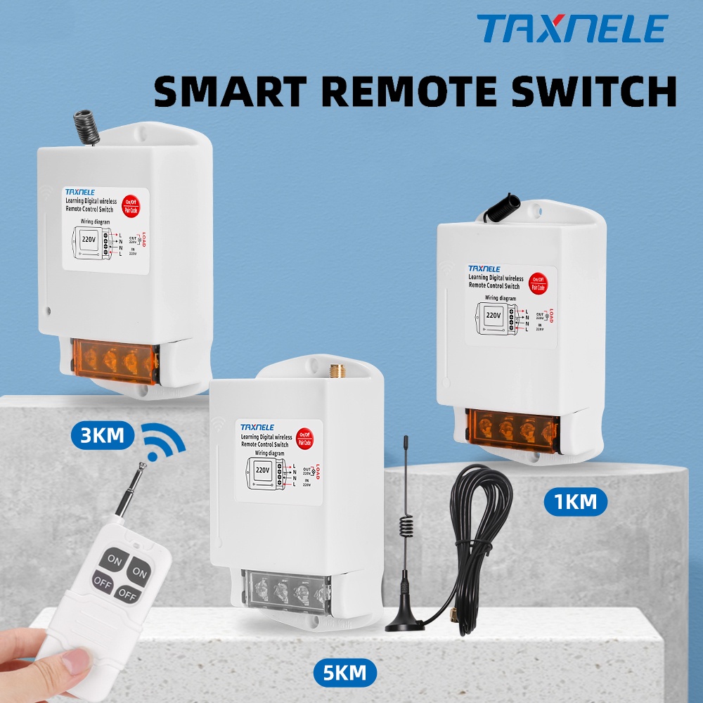 TAXNELE 220V 380V Intelligent High power household Wireless Electrical Switches Water Pump ...