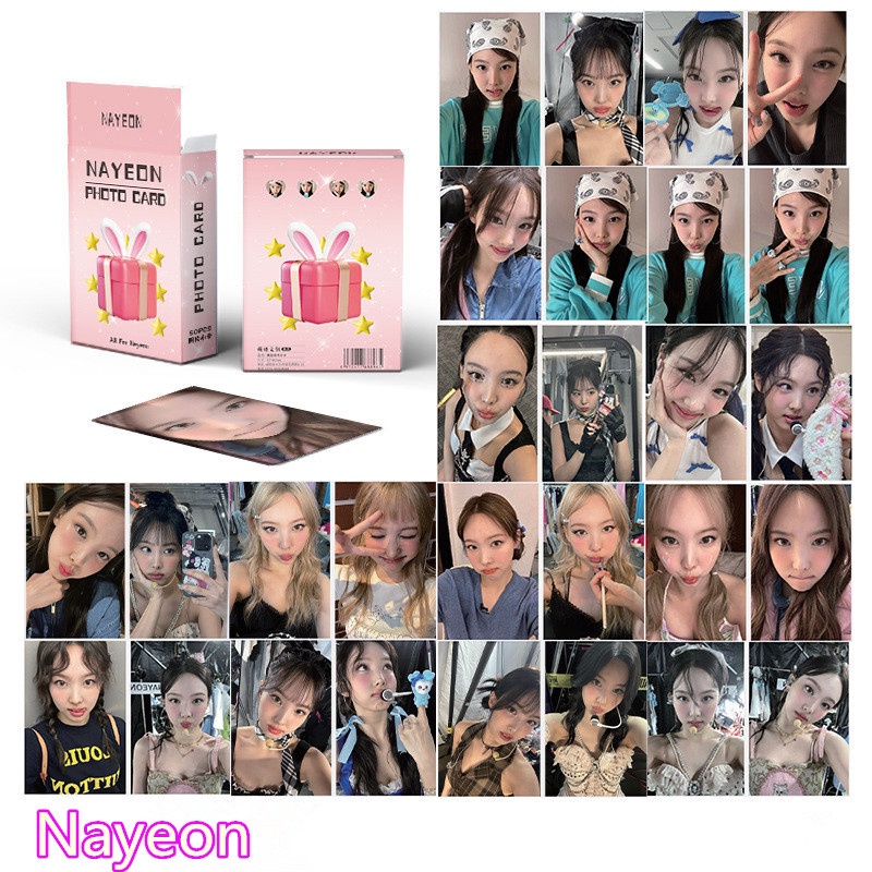50-55pcs/box TWICE Album Photocards Hare Hare Hologram Laser Cards Nayeon Jeongyeon Momo Sana ...