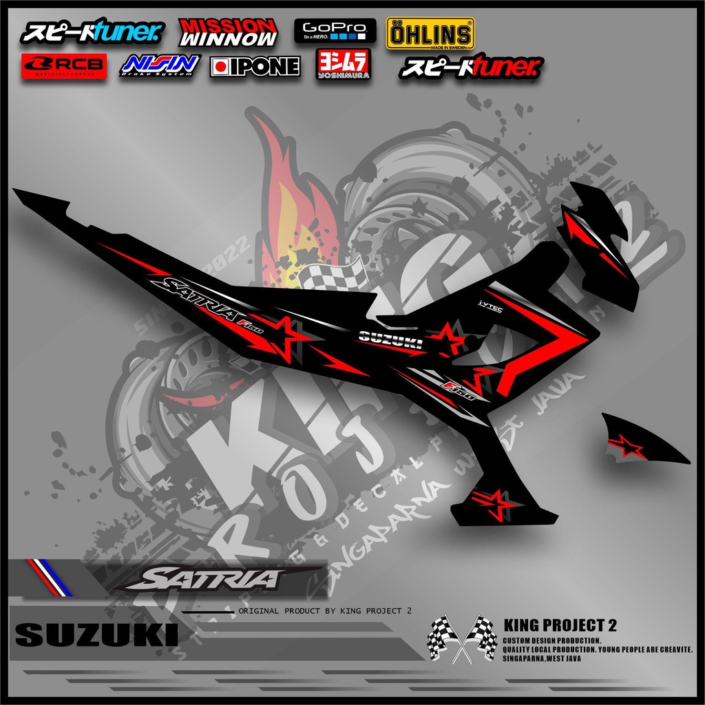 Custom STRIPING SUKA SUKA SATRIA FU FACELIFT / STAR VARIATION STICKER ...