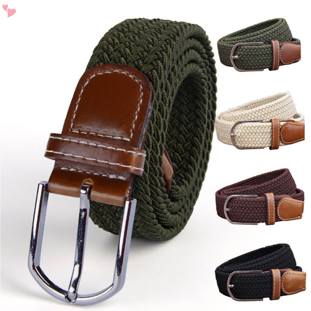 Elastic Braided Stretch Mens Golf Casual Jeans Belts Woven Nylon Work ...