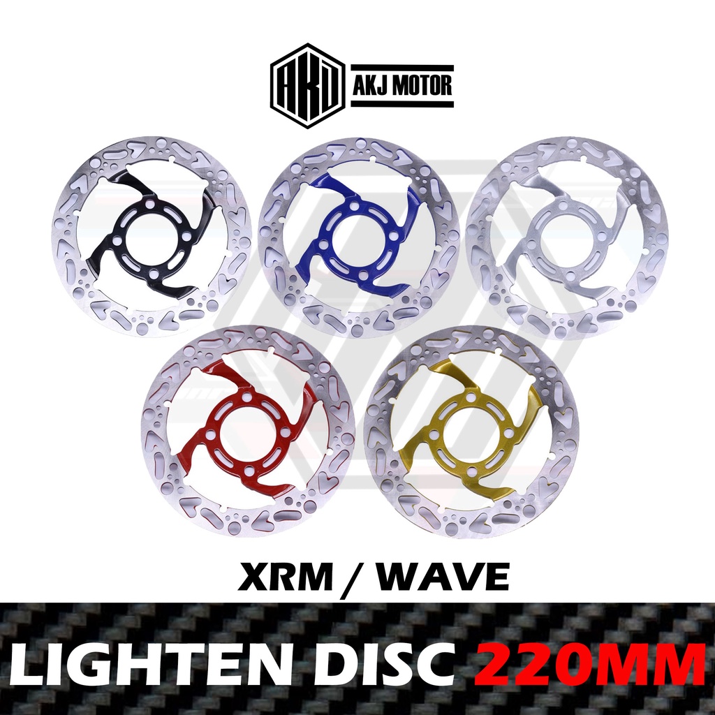 Motorcycle Lighten Disc Plate 220MM XRM / Wave (4 Holes) | Shopee ...