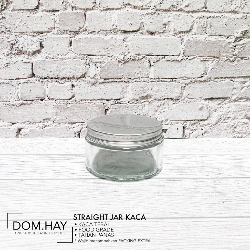 250ml Glass Jar Straight Jar Glass Premium Aluminum Lid Food Grade ...