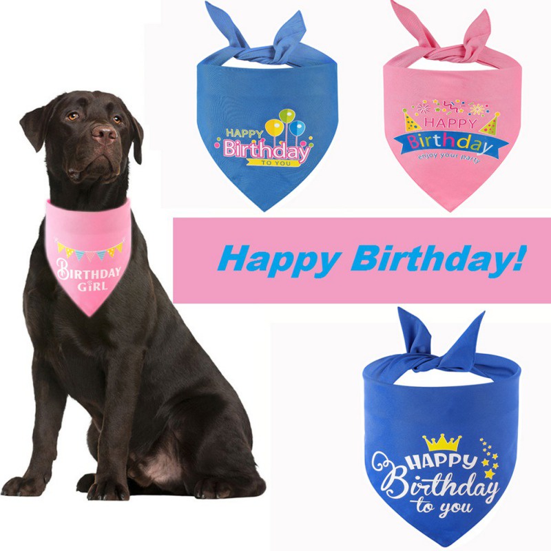 Pet Dog Decorative Collar Birthday Bandanas Puppy Scarfs Bibs For Dog ...