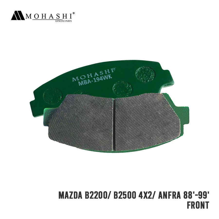 MAZDA B2200/ B2500 4X2 / ANFRA 1988 - 1999 FRONT MOHASHI BRAKE PAD ...