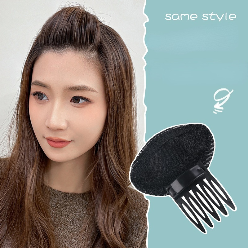 Korean Invisible Pad Hair Piece Fluffy Artifact Clips Head Heightening ...