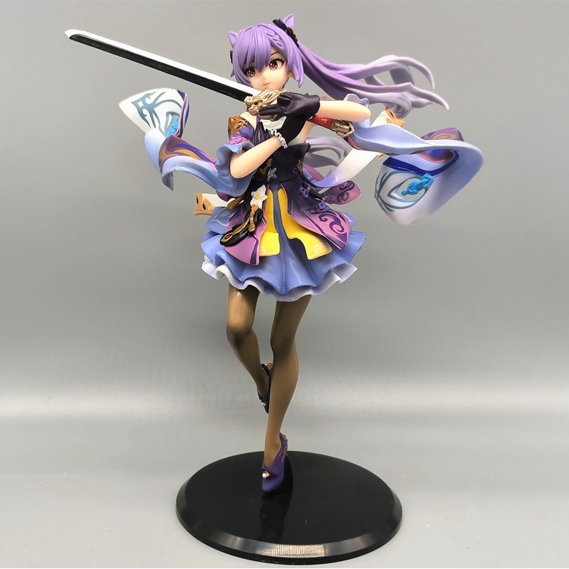 Genshin Impact Keqing Standing Anime PVC Action Figure Car Decoration ...