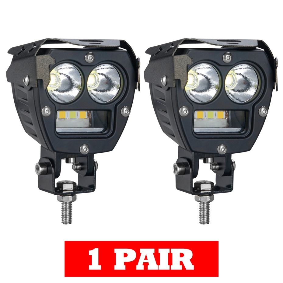 80W Night Ranger Auxiliary Lights Mini Driving Light Work Light Bar Spot Pod 7 Modes White ...