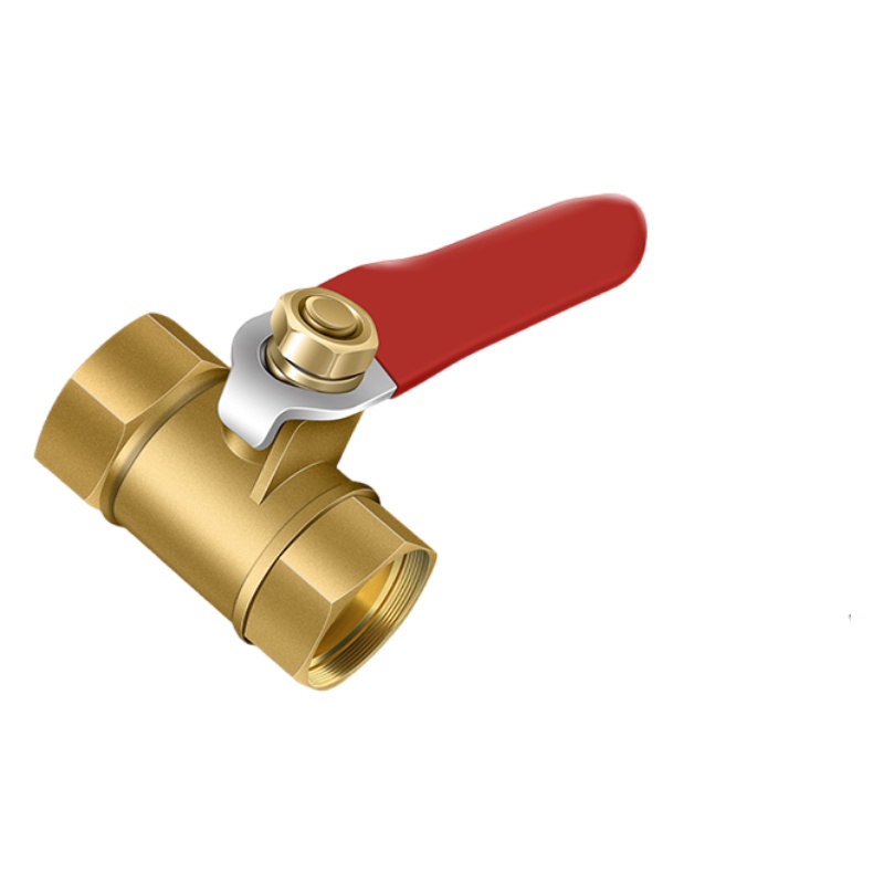 Red Handle Mini Brass Ball Valves 1/4" 3/8" 1/2" 1/8 Male Female Thread ...