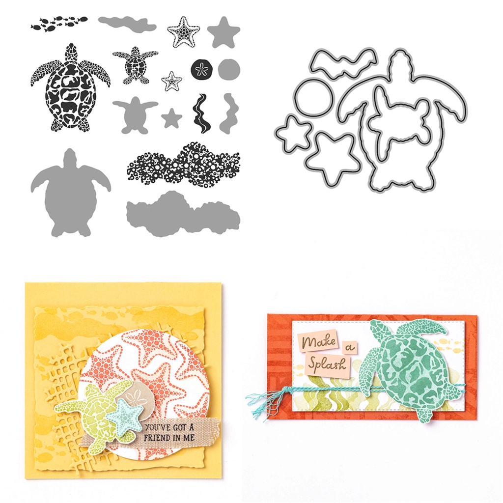 Sea Turtle Metal Cutting Dies and Stamps for DIY Etched Dies Craft ...