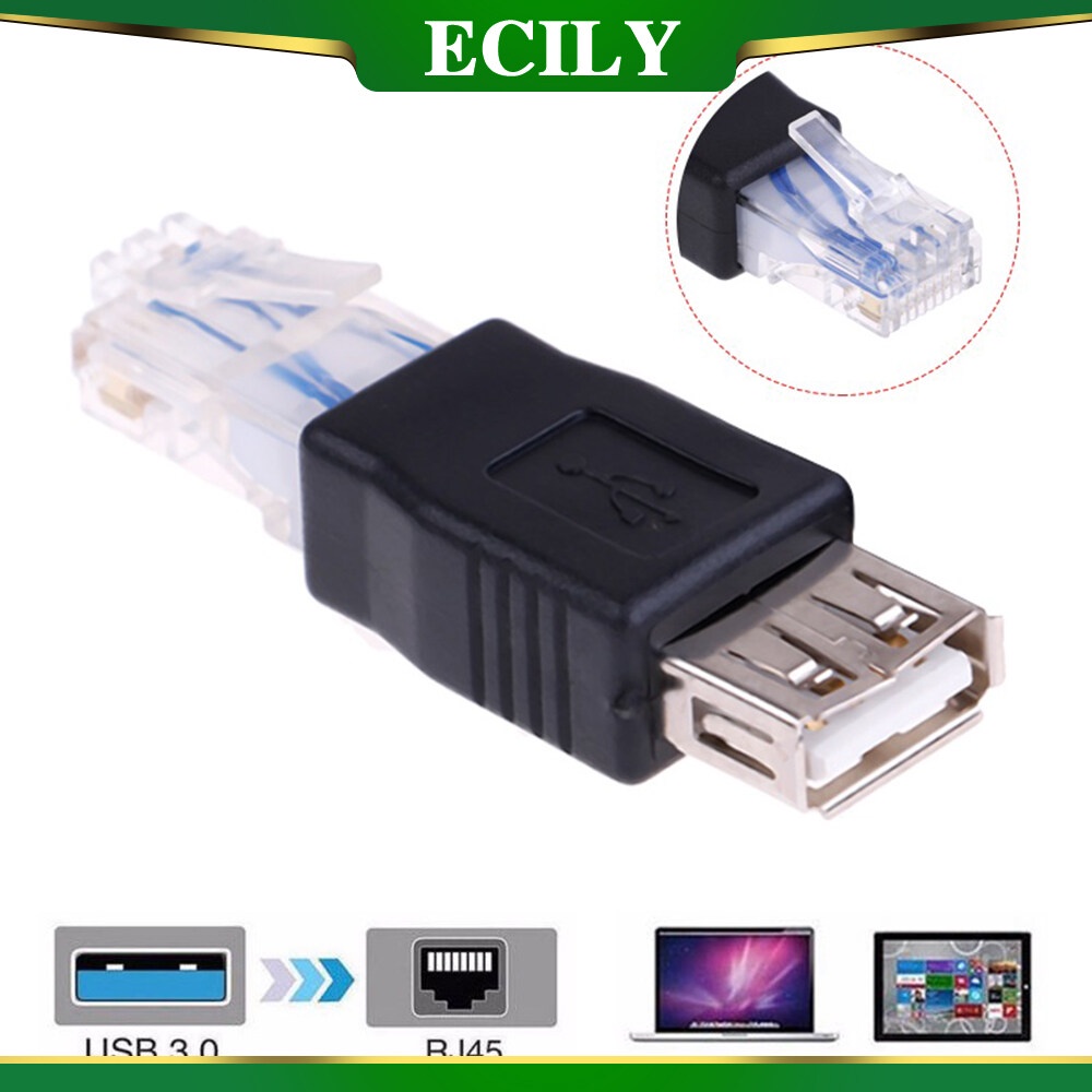ECILY Laptop LAN Network Cable Ethernet Converter Plug JETTING PC ...