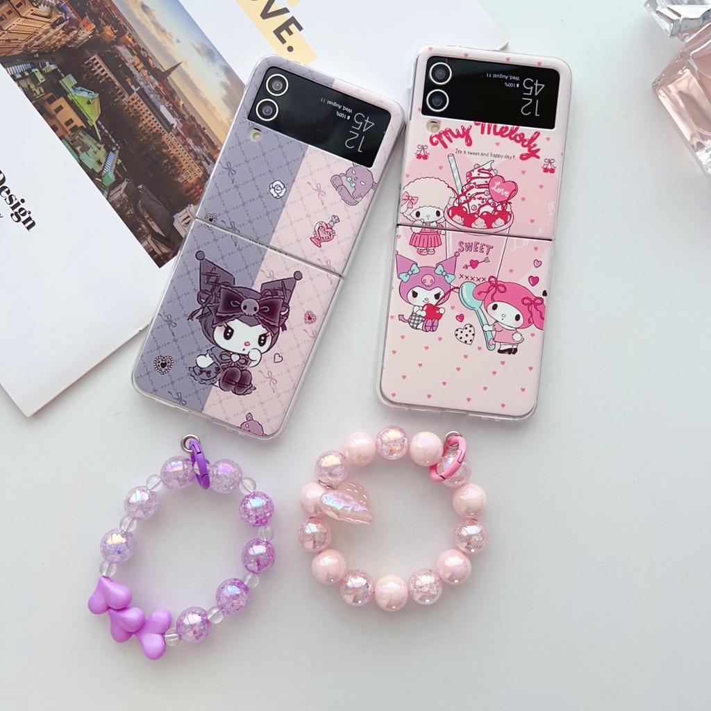 Cute Anime With Chain Casing for Samsung Galaxy Z Flip 7 Z Flip 6 ...