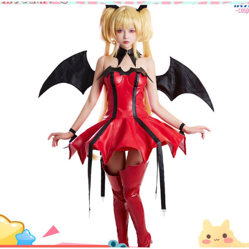 CosplayFM Shugo Chara Tsukiyomi Utau Devil Cosplay Costume | Shopee ...