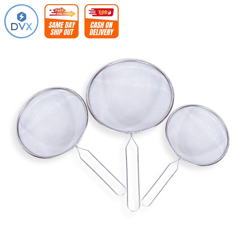 COD DVX Strainer w/ Handle Stainless Steel Fine Mesh Basket Kitchen ...