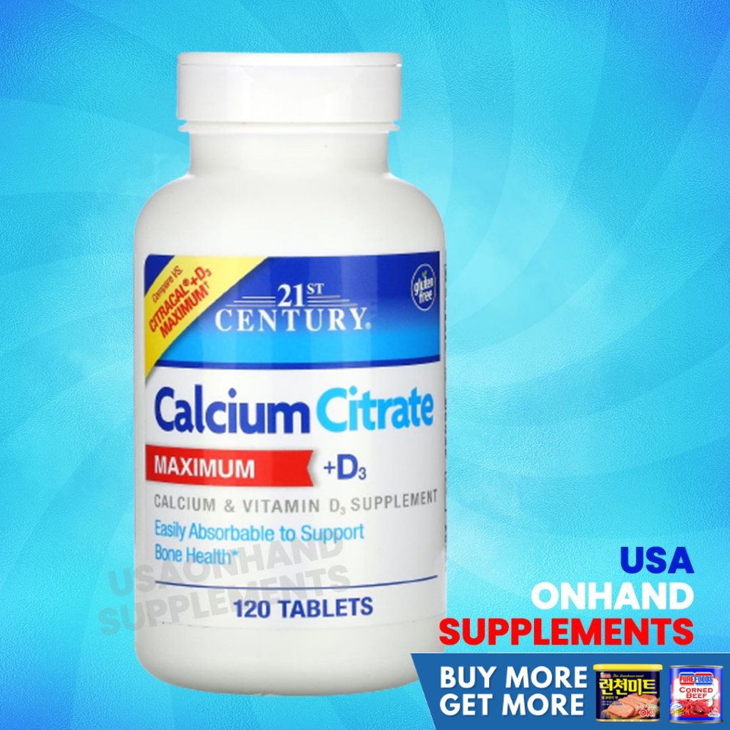 USA Onhand | Calcium Citrate Maximum + D3, 400 Tablets, 120 Tablets, 75 ...