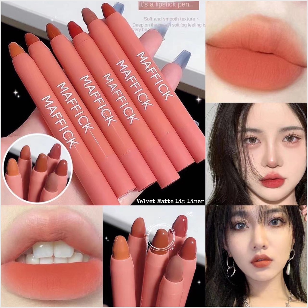 COD 6 color outline lips lipstick pencil waterproof lipstick pencil ...