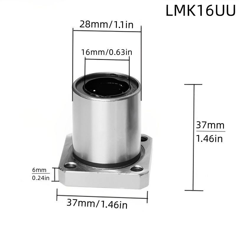 LMK6/8/12/16/20/25UU Square Flange Linear Ball Bearing | Shopee Philippines