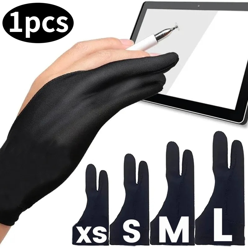 XS/S/M/L Two-finger Painting Gloves / Anti-Touch Resistant Tablet ...