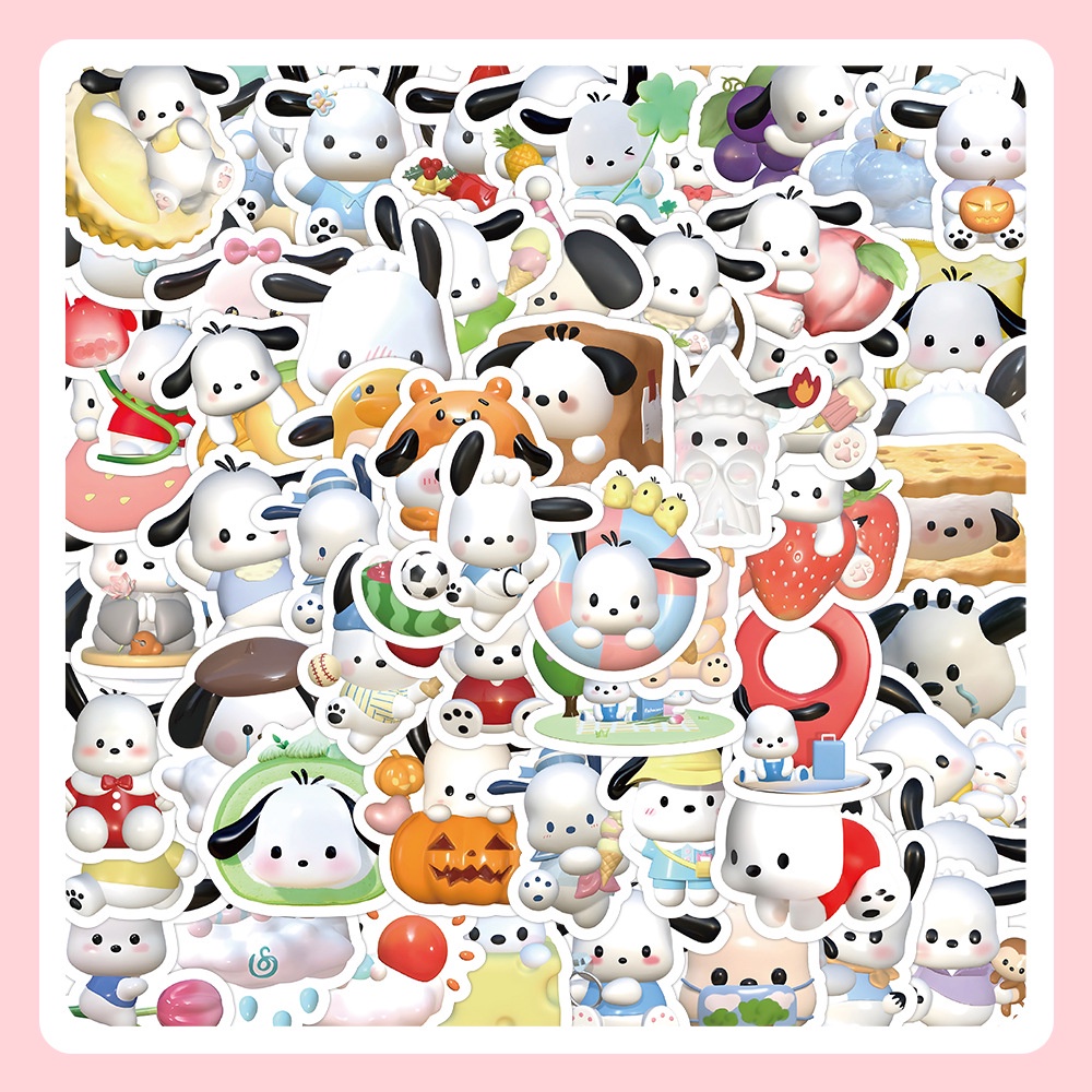 100pcs Sanrio 3D Stickers Waterproof PVC Sticker for Cup Luggage Phone ...