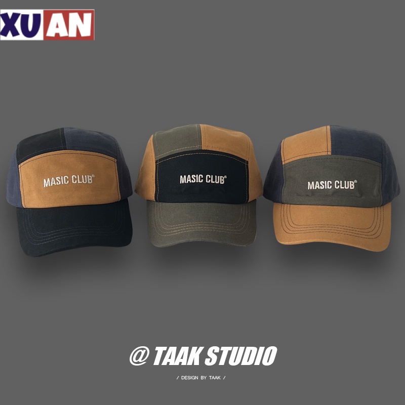 Japanese New Style ins Retro Color Matching Five-Piece Cap Female ...