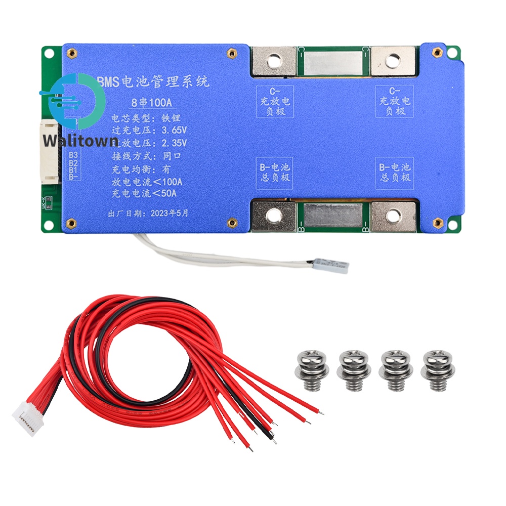4S/8S 100A 24V Lithium Battery Protection Board With Balancing LFP ...
