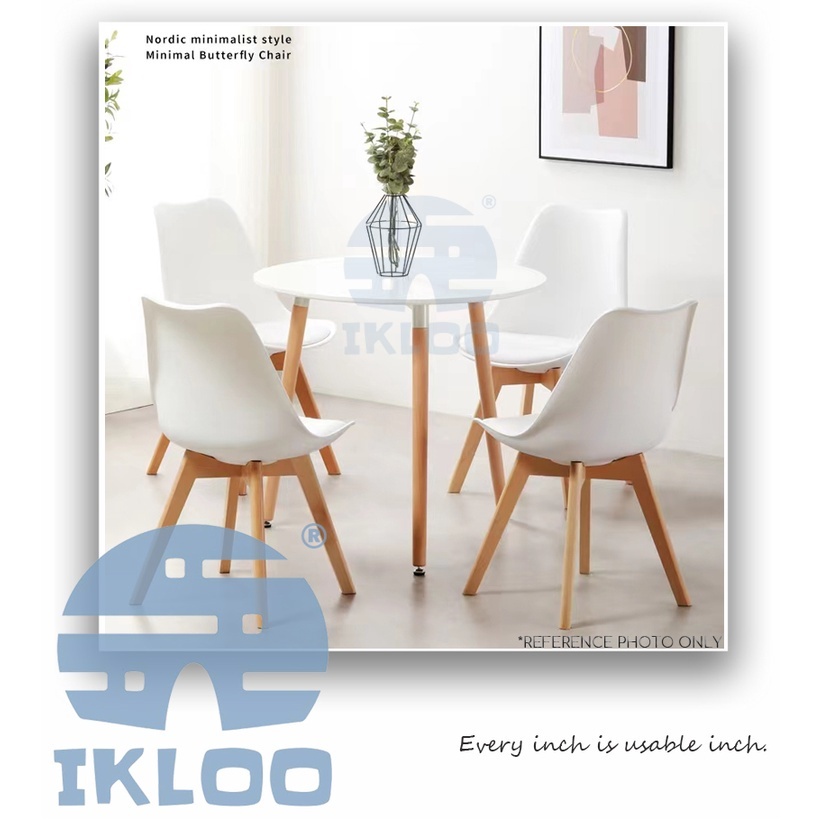 (4 CHAIRS ONLY)Ikloo nordic eames tulip style chair minimalist style chair for office dining ...
