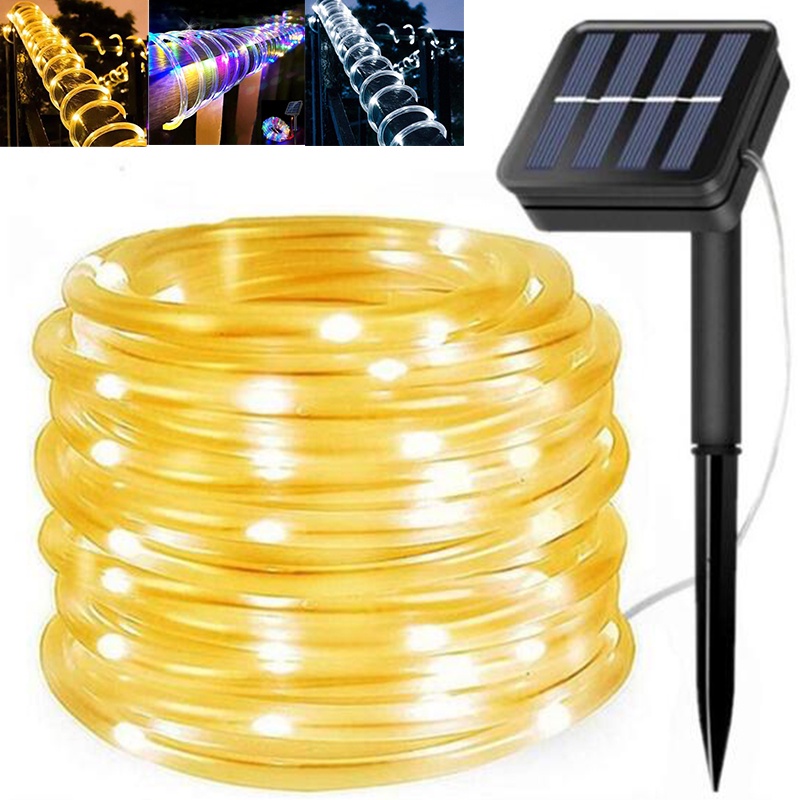 1 set Solar LED lamp string 12m, 100 lamp beads, outdoor waterproof ...