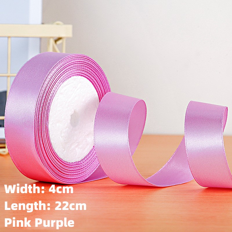 4cm (25 yards/roll) Satin Ribbon Roll Gift Packaging Ribbon Flower ...