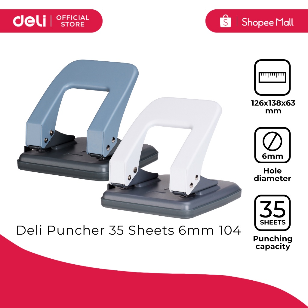 Deli 104 Puncher 35 Sheets 6mm | Shopee Philippines