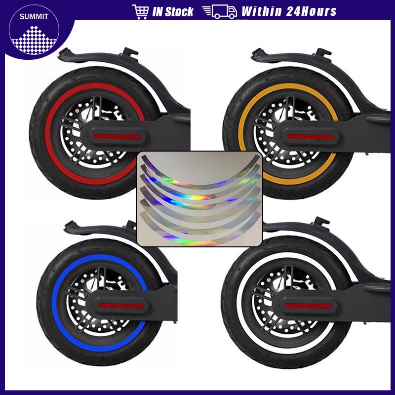 M365 Pro 1s Electric Scooter Wheel Hubs Protective Reflective Sticker ...
