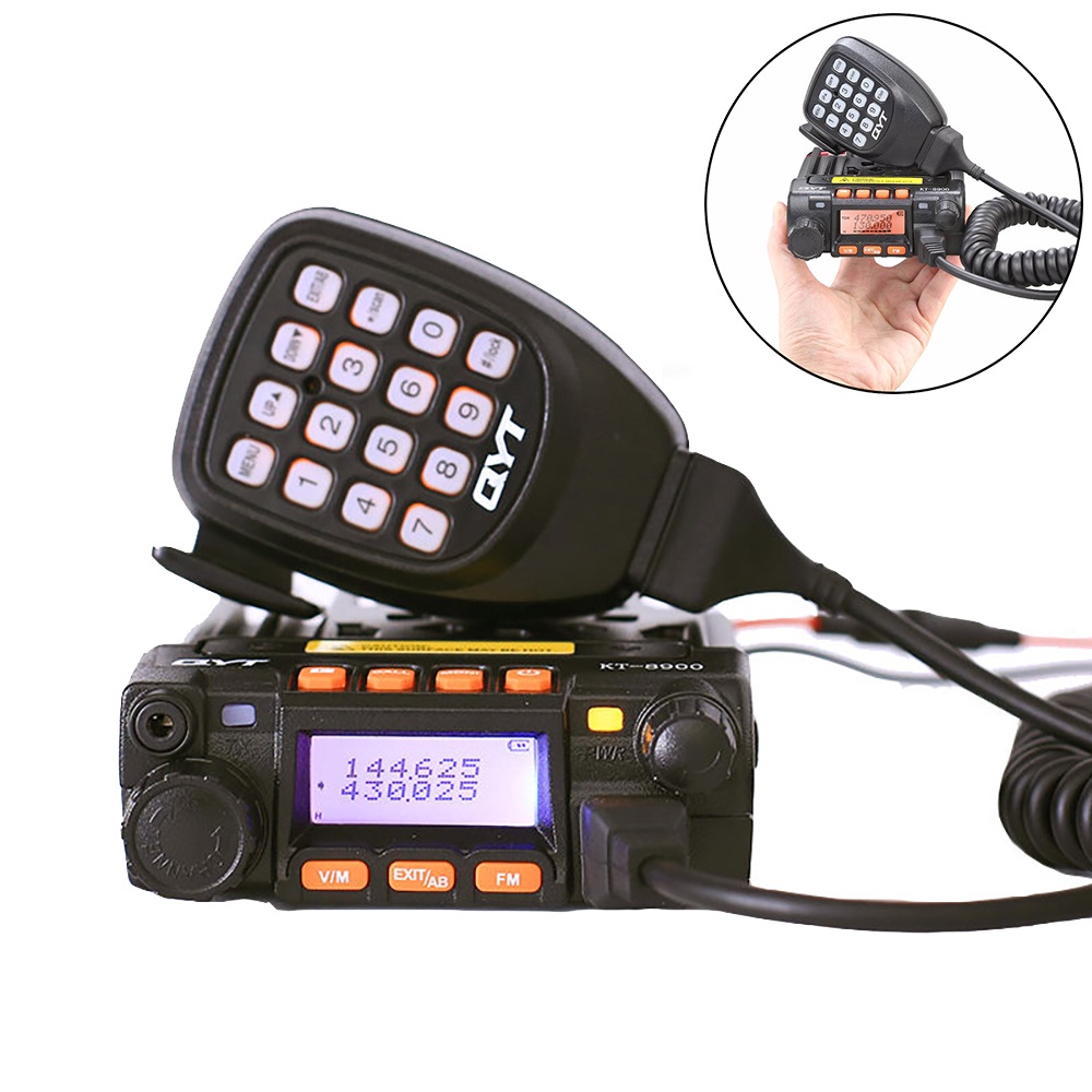 QYT KT-8900 Mobile Radio 25W Dual Band Two-Way Radio Mini Car Radio ...