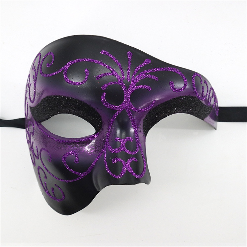 Plastic Half Face Mask Men/Women Halloween Steampunk Phantom Masquerade ...