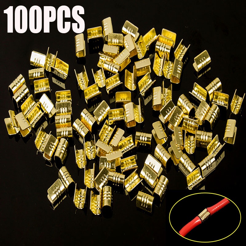 100Pcs 0.2-10.0mm2 U-Shaped Copper Wire Crimps Terminal Cold Pressing ...