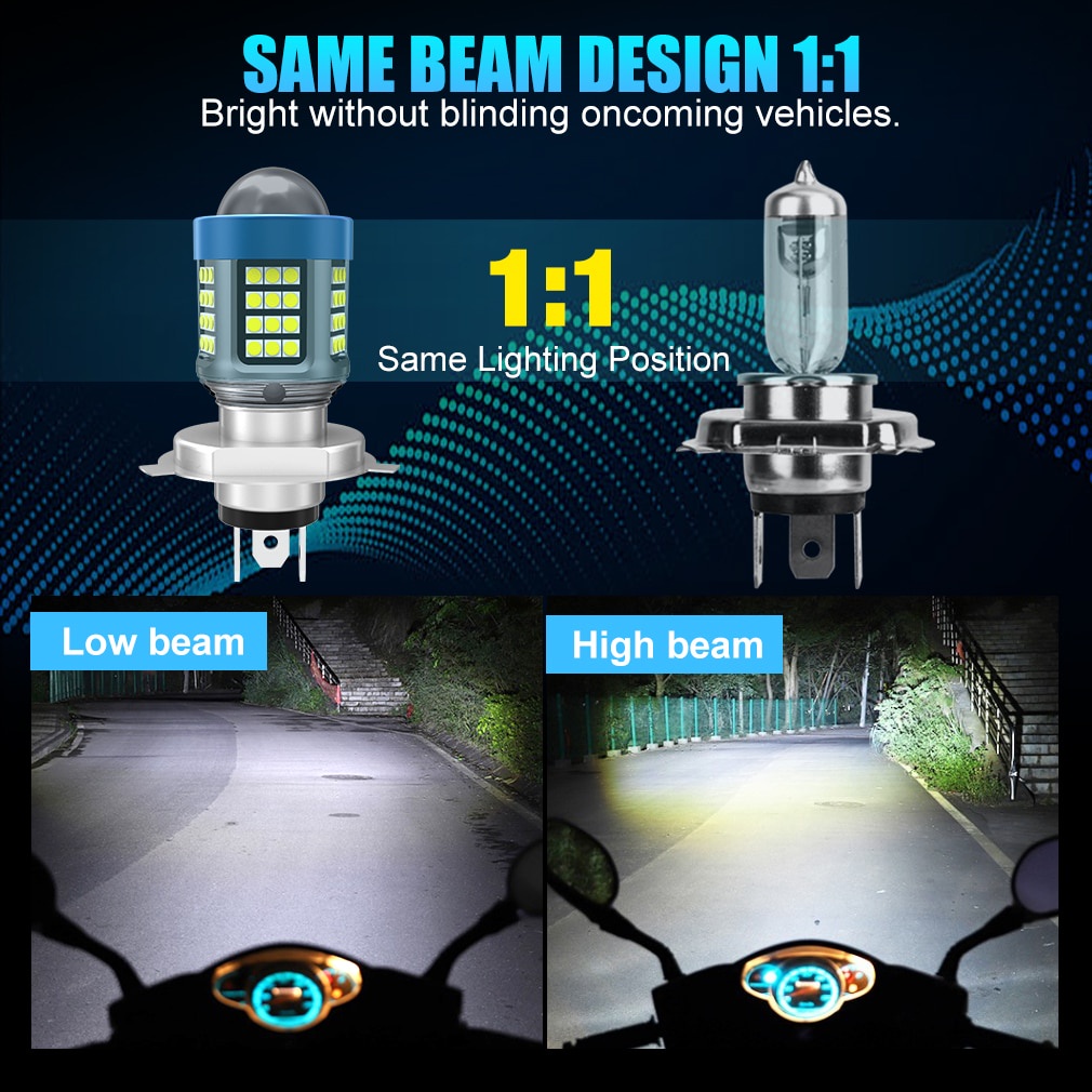 360° LED Light For Motorcycle Mini Driving Light Spot Light M5 T19 P15D H4 H6 headlight DC12V ...