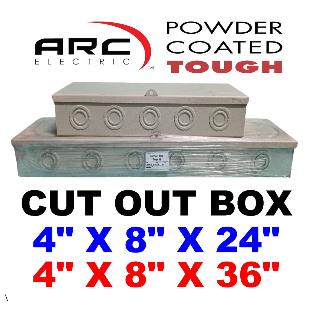 ARC CUT OUT BOX / CUT OUT BOX / PULL BOX FOR ELECTRICAL 4 X 8 X 24" or ...