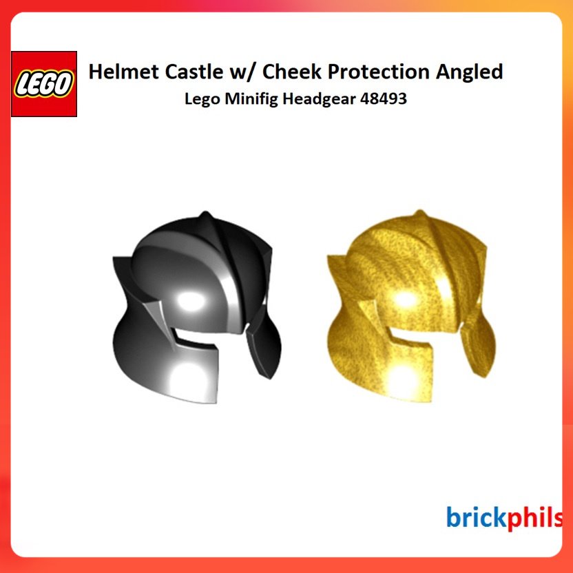 Lego Minifig Headgear 48493 Helmet Castle w/ Cheek Protection Angled ...