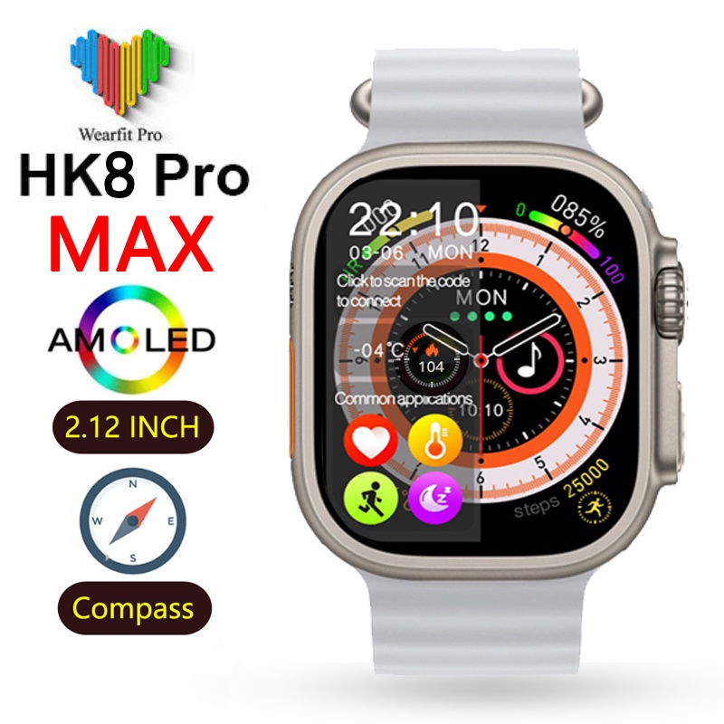 Original HK8 PRO MAX 2.1" AMOLED Screen Smart Watch 49MM Series 8 ...