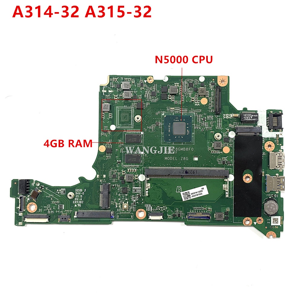 DA0Z8GMB8F0 For Acer Aspire A314-32 A315-32 Laptop Motherboard ...