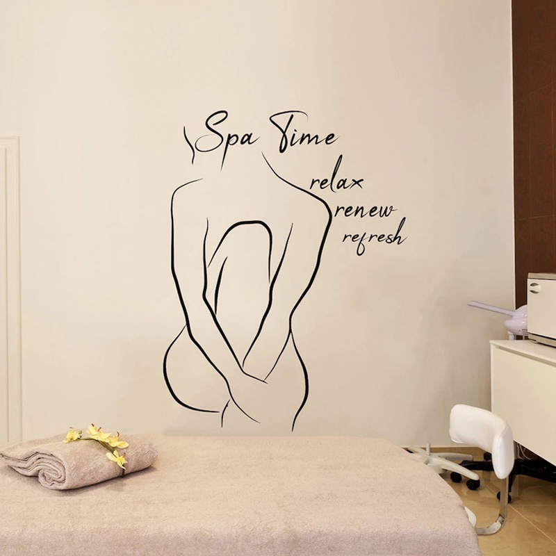 Spa Salon Wall Decal,Spa Center Wall Art,Spa Center vinyl Sticker ...