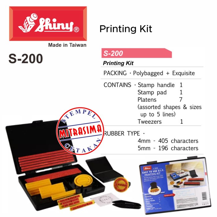 Shiny Stamp S-200 (disassemble and install DIY set S200 Type S 200 ...