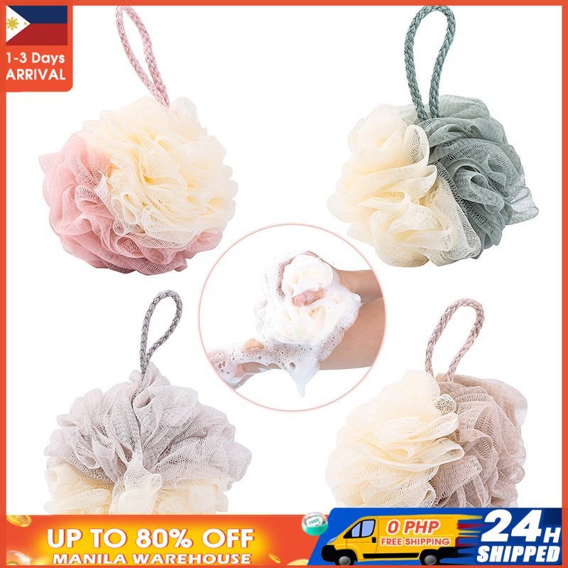 Two-color Large Bath Ball Soft Mesh Bath Sponge Balls Bath Flower ...