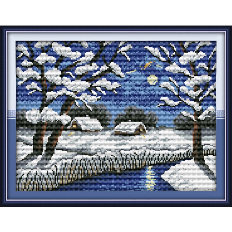Joy Sunday Stamped Cross Stitch Ktis DMC Threads Chinese Cross Stitch ...