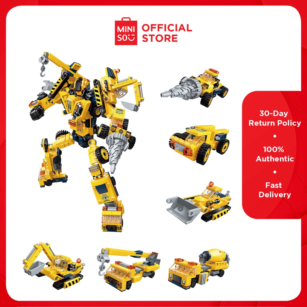 MINISO 6-in-1 Transforming Engineering Fighter 6 Assorted Models ...