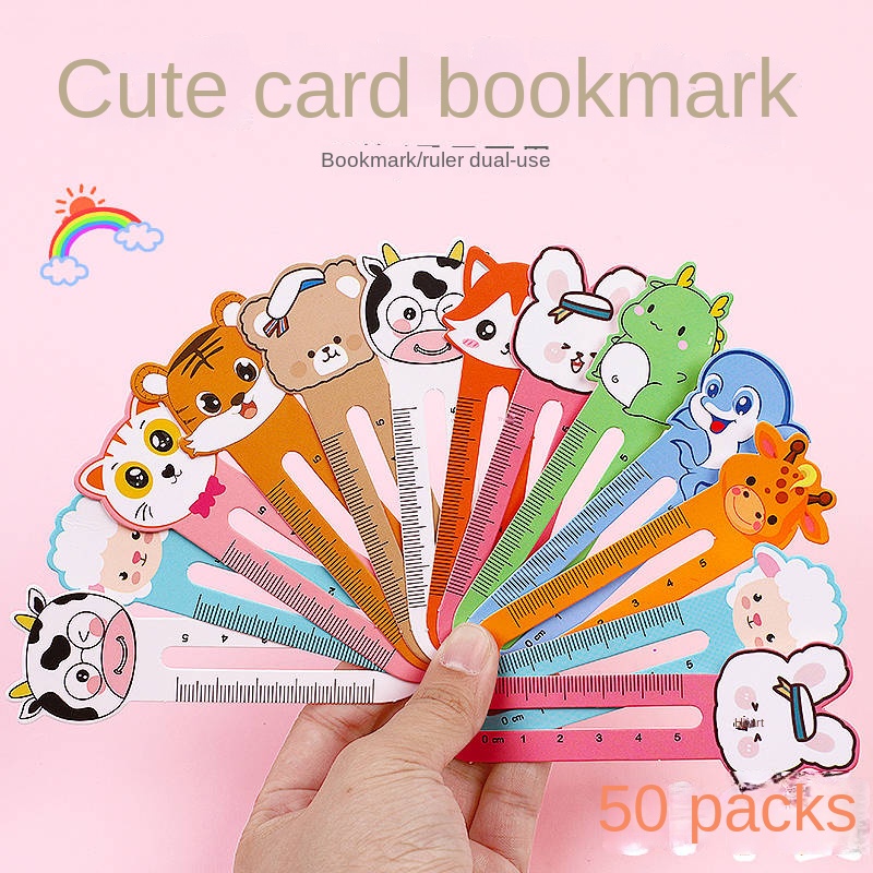 Cute Simple Creative Bookmark Ruler Cartoon Animal High-Looking Primary ...