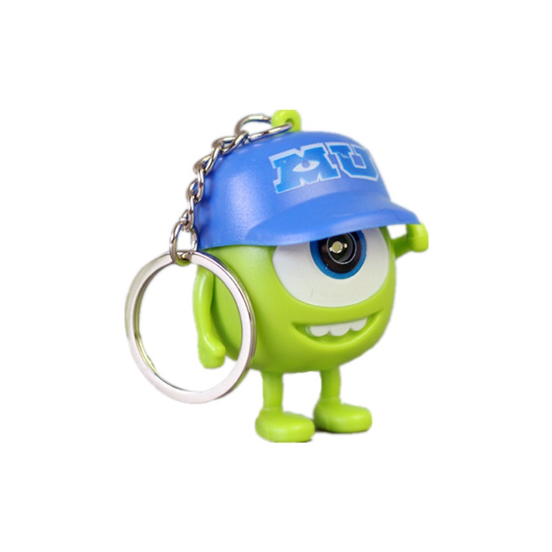 Disney Monsters University Mike Doll Keychain LED Light Sound Anime ...