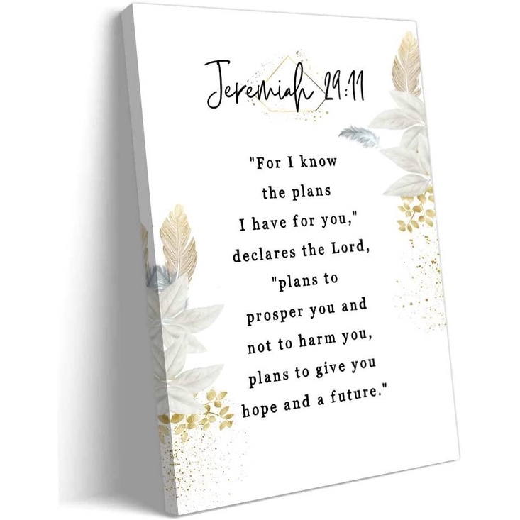 Jeremiah 29 11 Wall Art Verse Bible Posters For Home Decorative Canvas ...